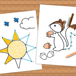 Dot to Dot 1-10 Activities for Preschool Worksheets Connect the Dots for Kids Counting and ...