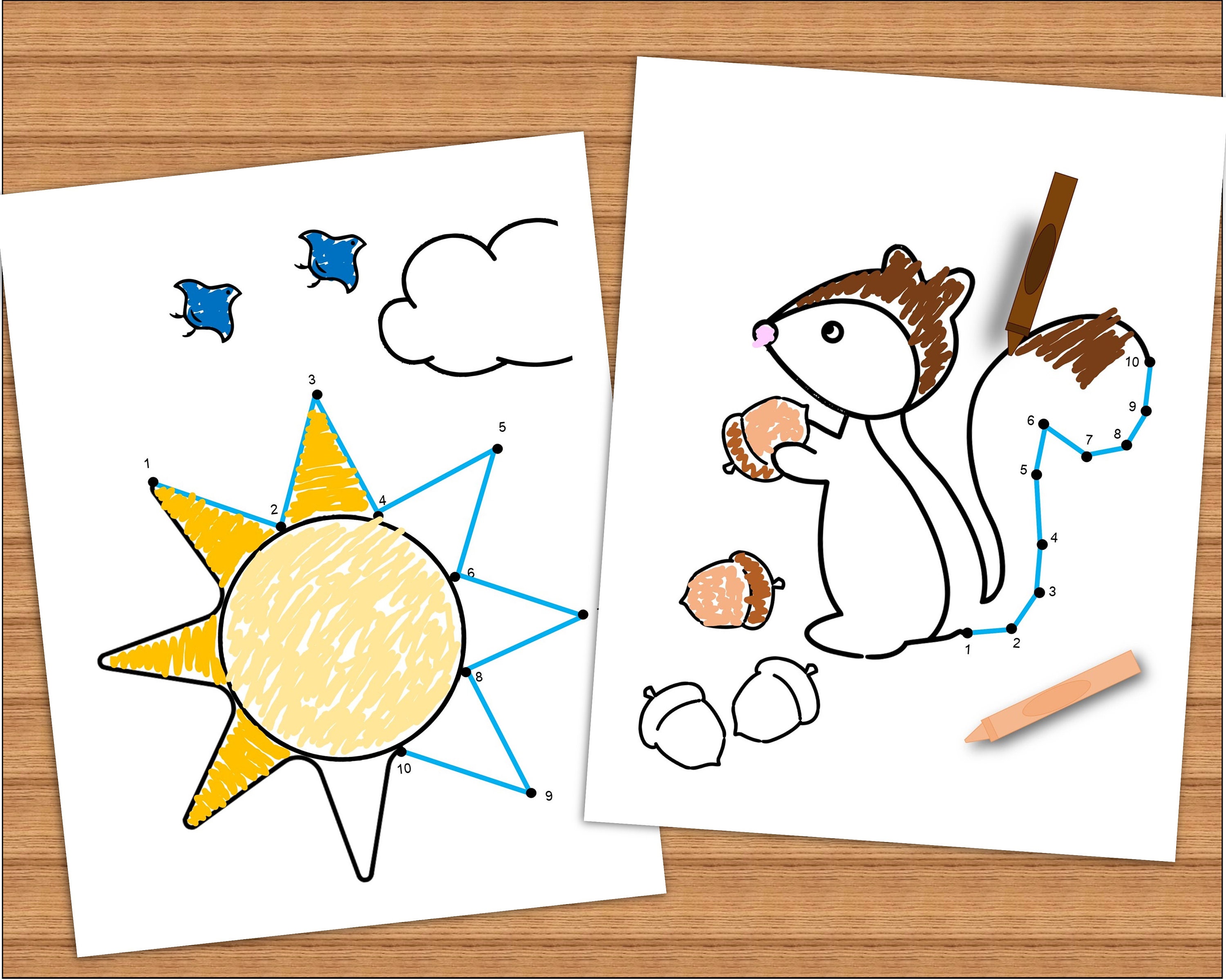Dot to Dot 1-10 Activities for Preschool Worksheets Connect the Dots ...