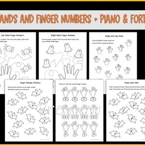 Halloween Music Worksheets for Beginning or Preschool Piano - Fingers ...