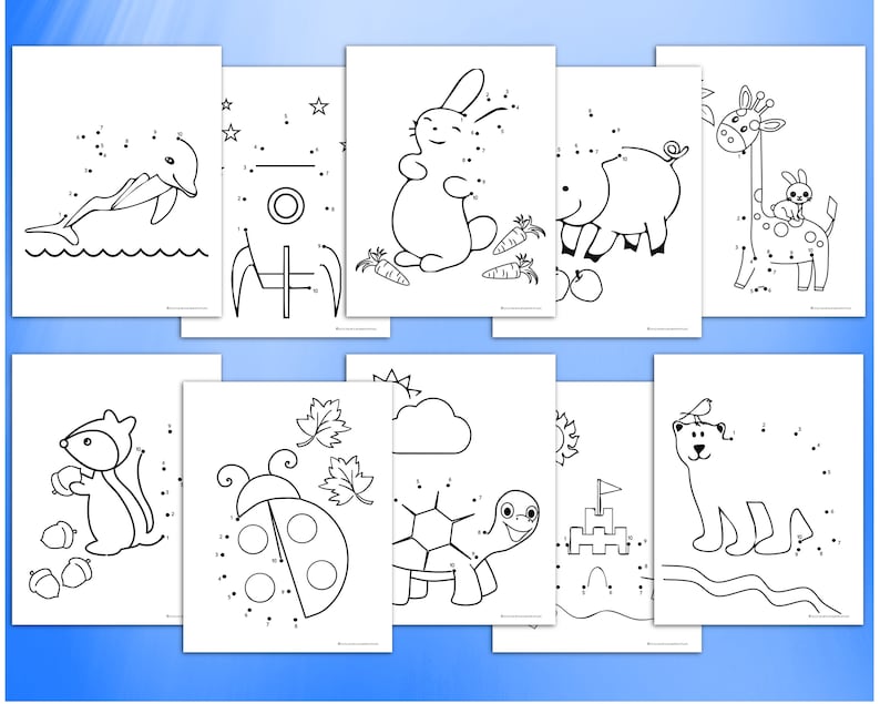 Dot to Dot 1-10 Activities for Preschool Worksheets Connect the Dots ...