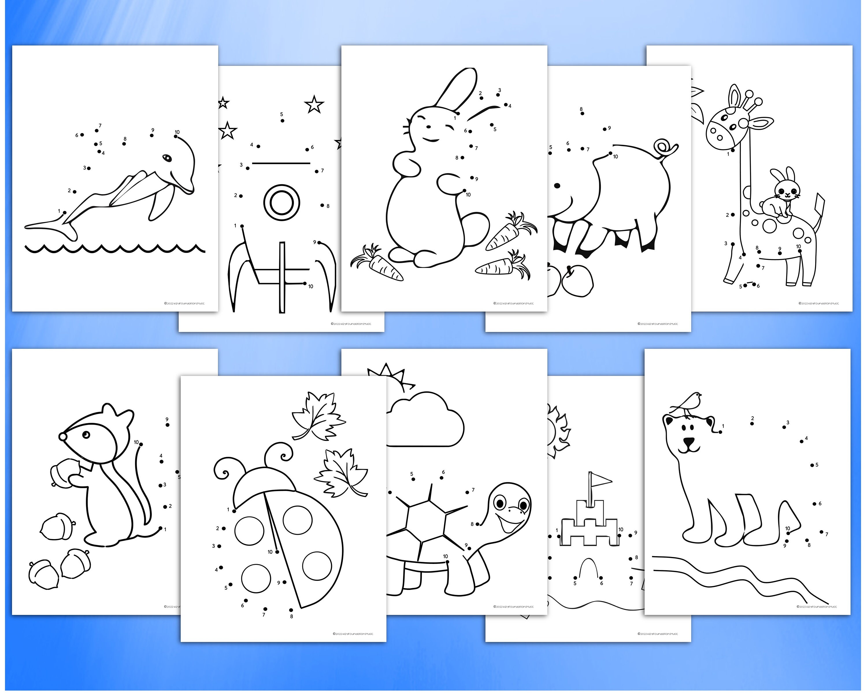 Dot to Dot 1-10 Activities for Preschool Worksheets Connect the Dots ...