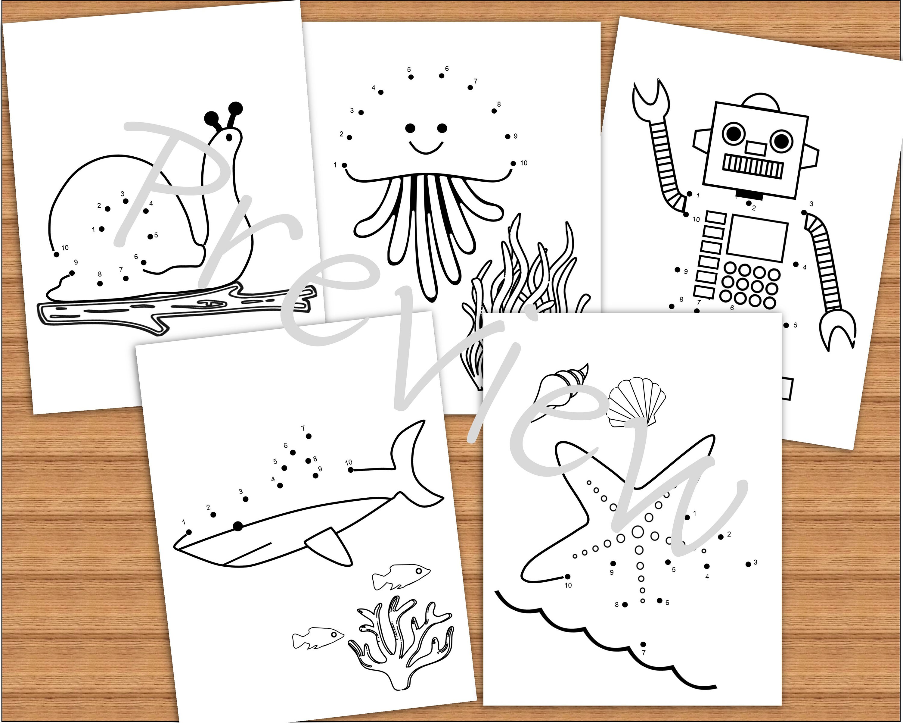 Dot to Dot 1-10 Activities for Preschool Worksheets Connect the Dots ...