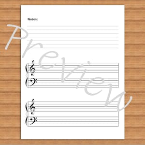 Piano Lesson Assignment Sheet + Daily Practice Chart, Notes, & Blank ...