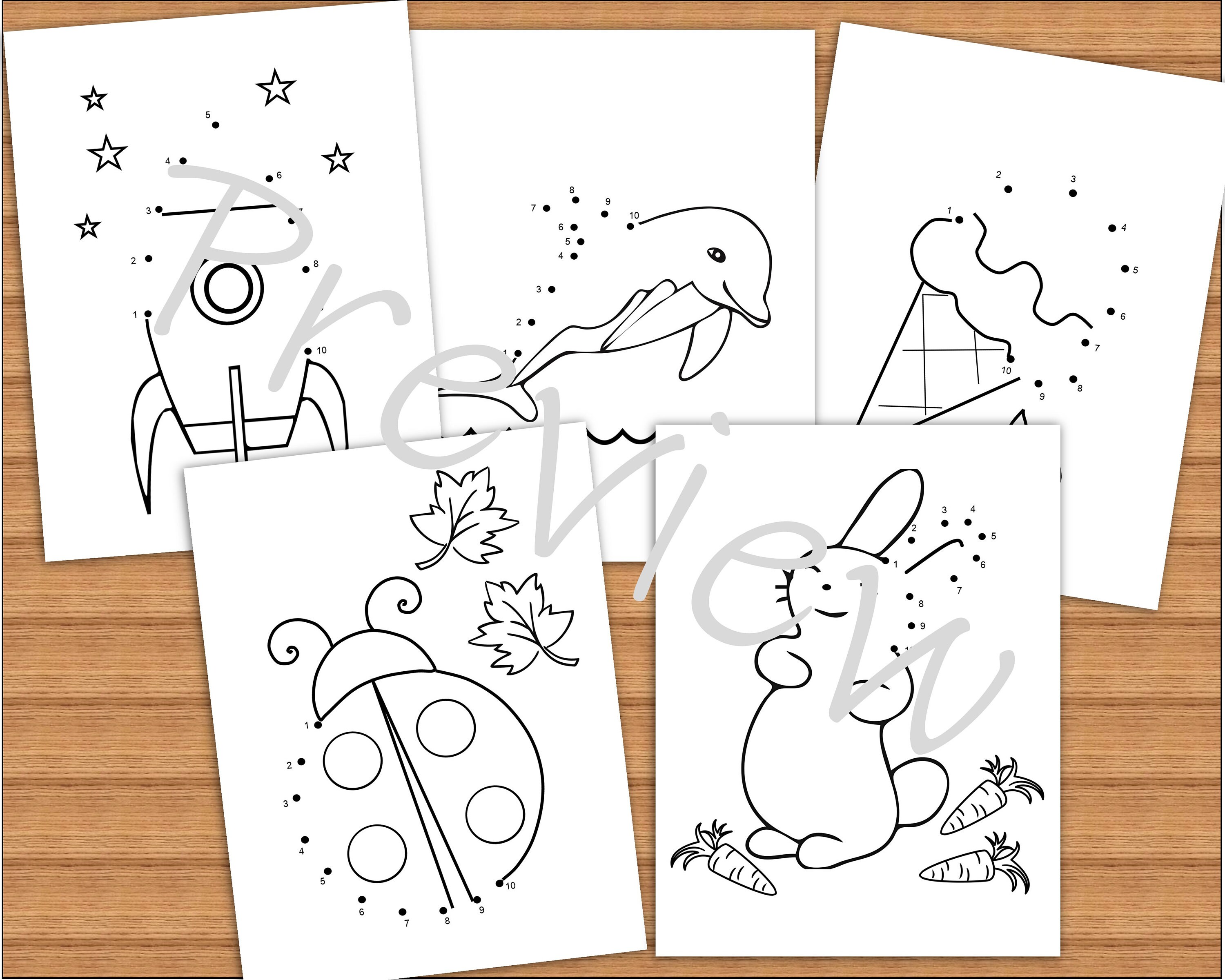 Dot to Dot 1-10 Activities for Preschool Worksheets Connect the Dots ...