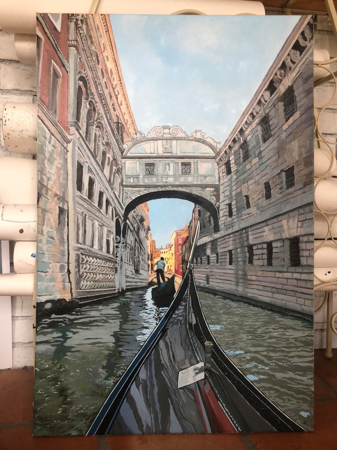 The Venetian, 24x36 Venezia, Original, Oil Painting, Painting of Venice ...