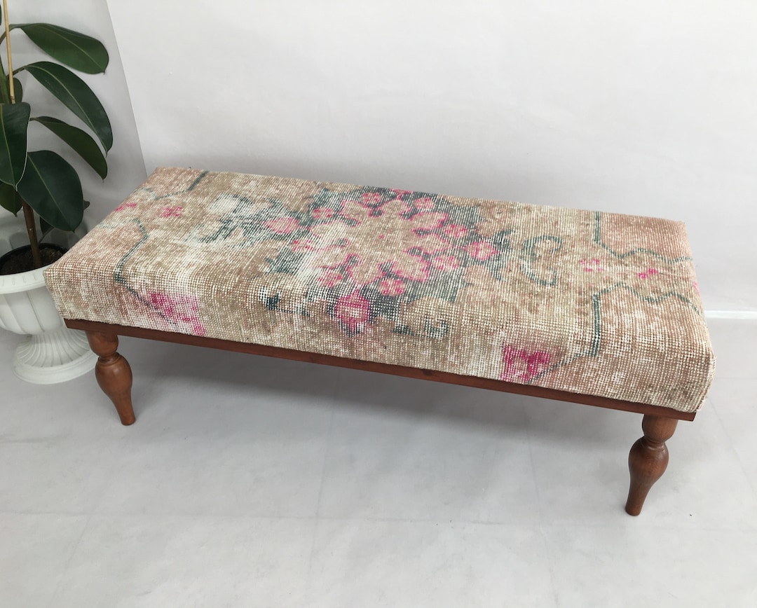Bohemian Bench, Dining Table Bench, Bedroom Bench, Vintage Rug Bench ...