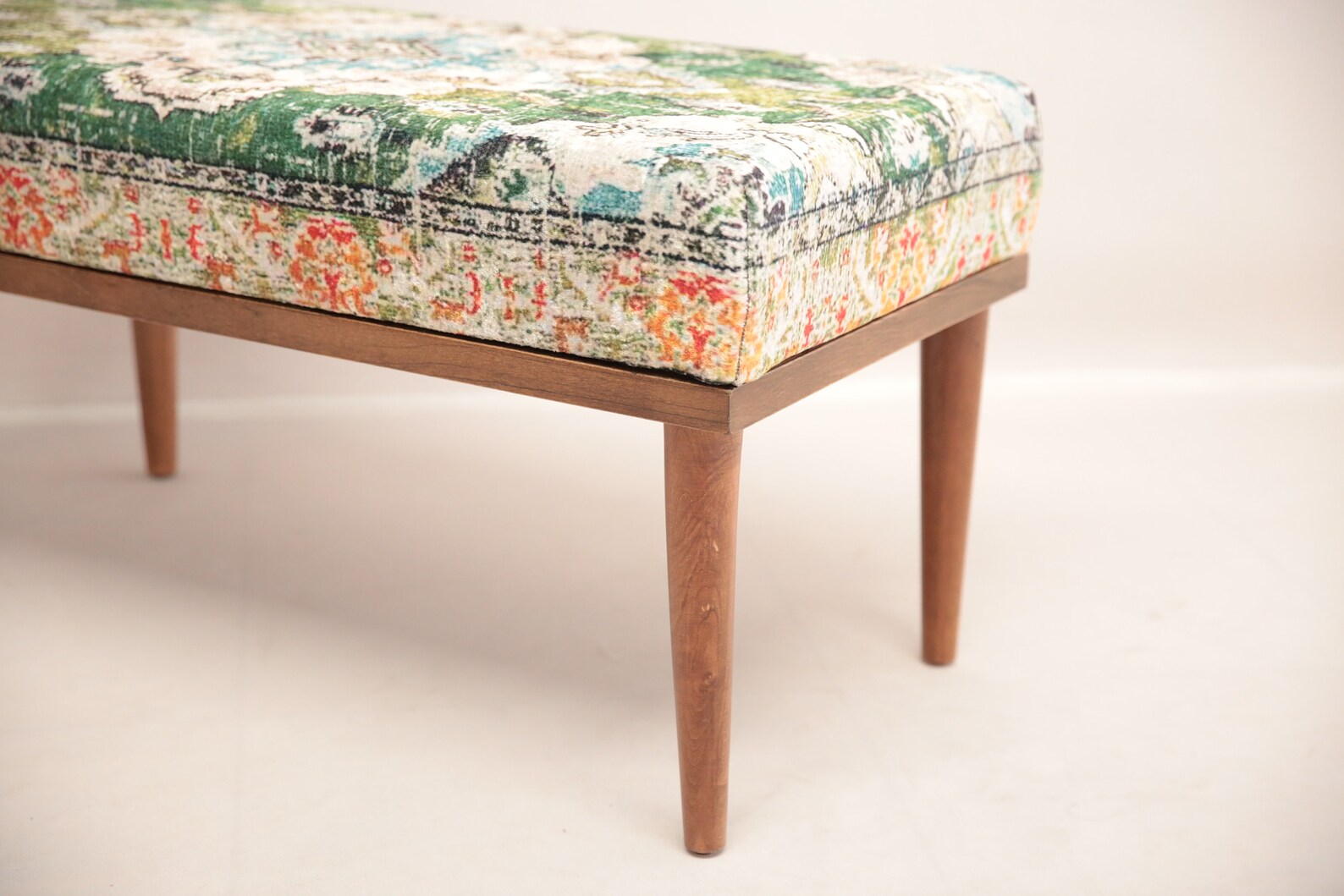 Upholstered Bench, Country Bench, Ottoman Bench, Bedroom Bench, Boho ...