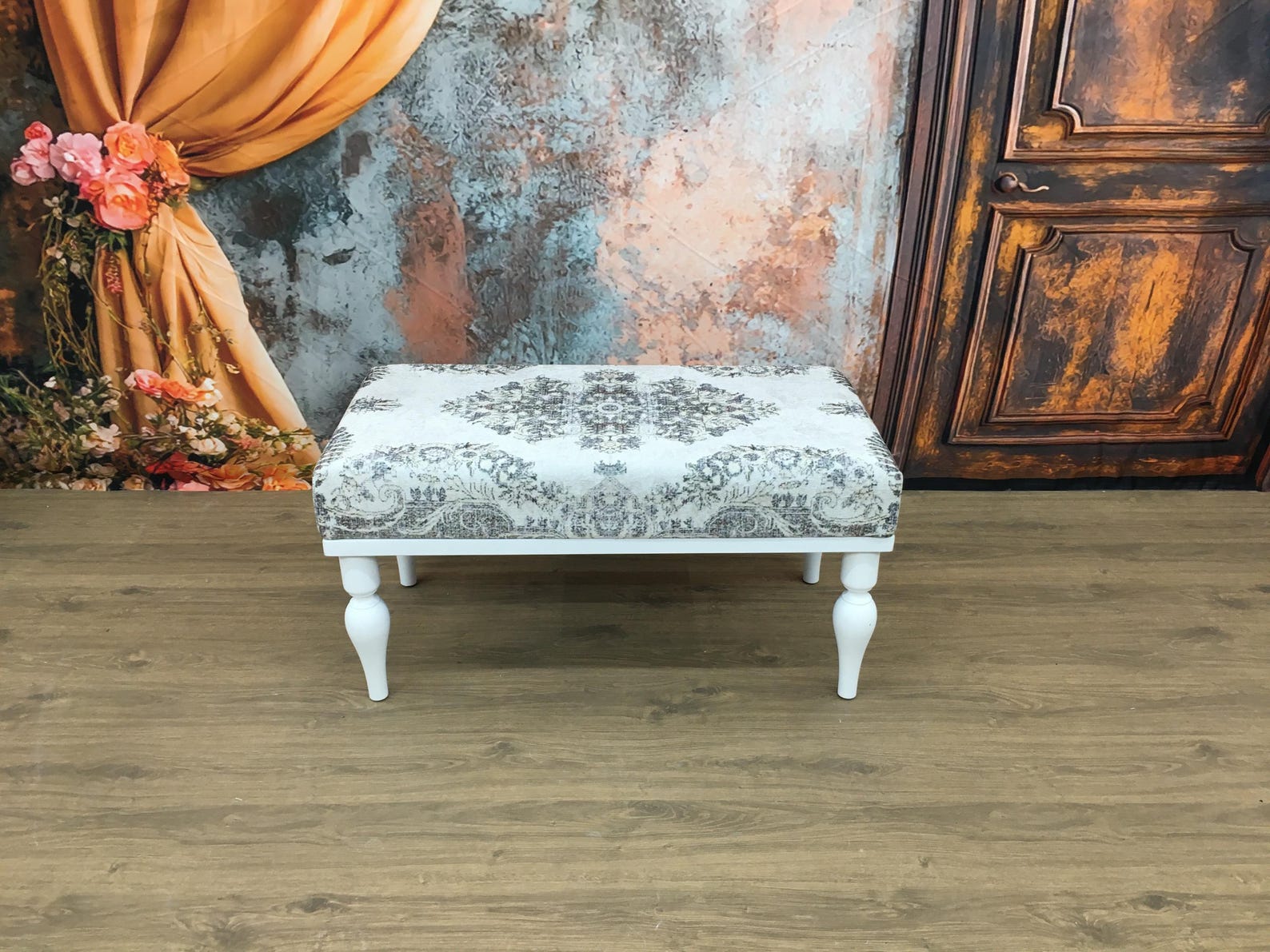 Boho Piano Bench, Living Room Bench, Coffee Table Bench, Upholstered ...