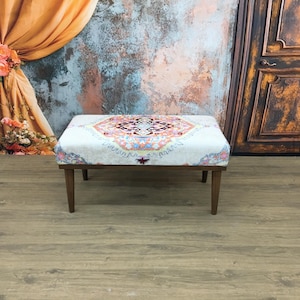 Dressing Table Bench, Cozy Bench, Sitting Bench, Boho Decor Bench ...