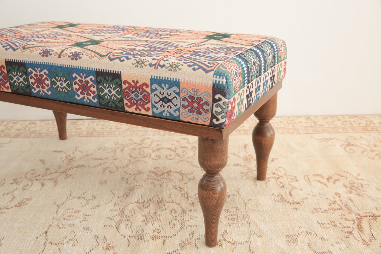 Bench for Bedroom, Boho Piano Bench, Footstool Bench, Dining Table ...