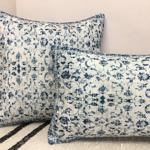 Bedding Pillow, Ivy Pillow Cover, Pillow With Blue, Ethnic Pillow ...