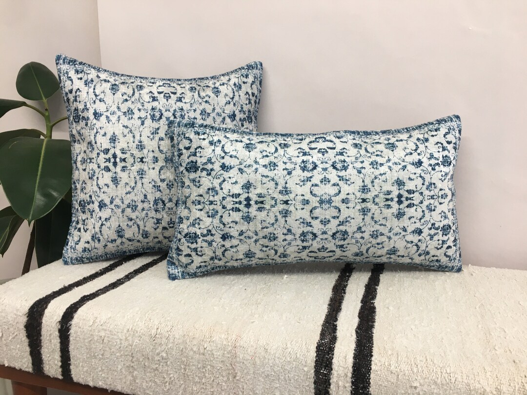 Bedding Pillow, Ivy Pillow Cover, Pillow With Blue, Ethnic Pillow ...