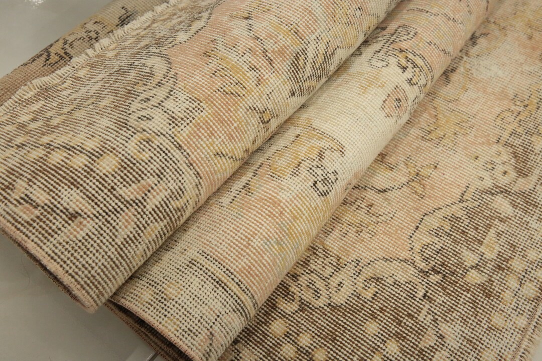 Sun Faded Rug, Bohemian Oushak Rug, Handknotted Rug, Antique Rug ...