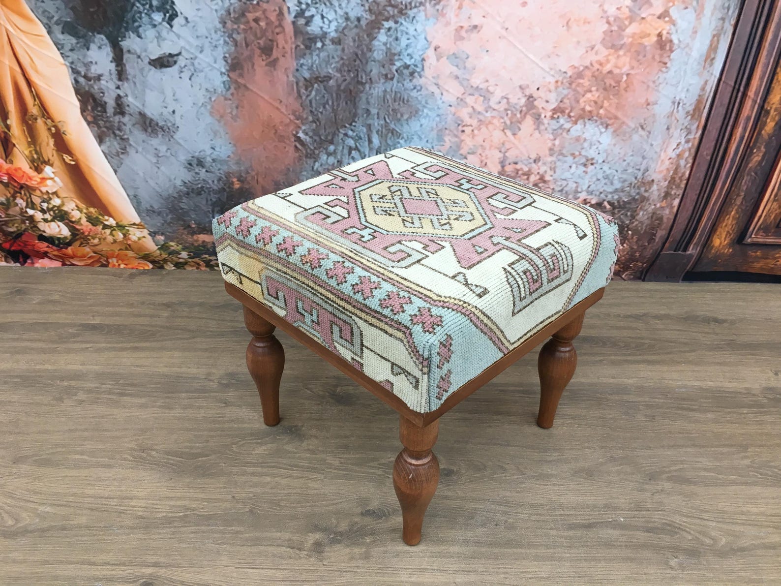 Bean Bag Bench, Vintage Rug Bench, Portable Bench, Fireside Bench ...