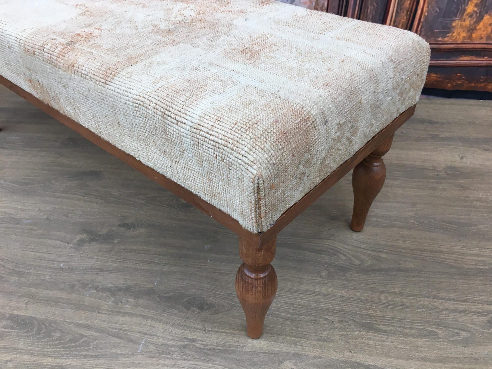 Turkish Rug Bench, Bedroom Bench, Dressing Table Bench, Footstool Bench ...