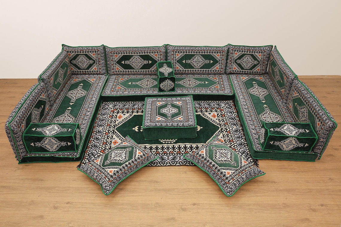 Majlis Seating Set, Sectional Sofa Set, Floor Seating Sofa, Kilim ...