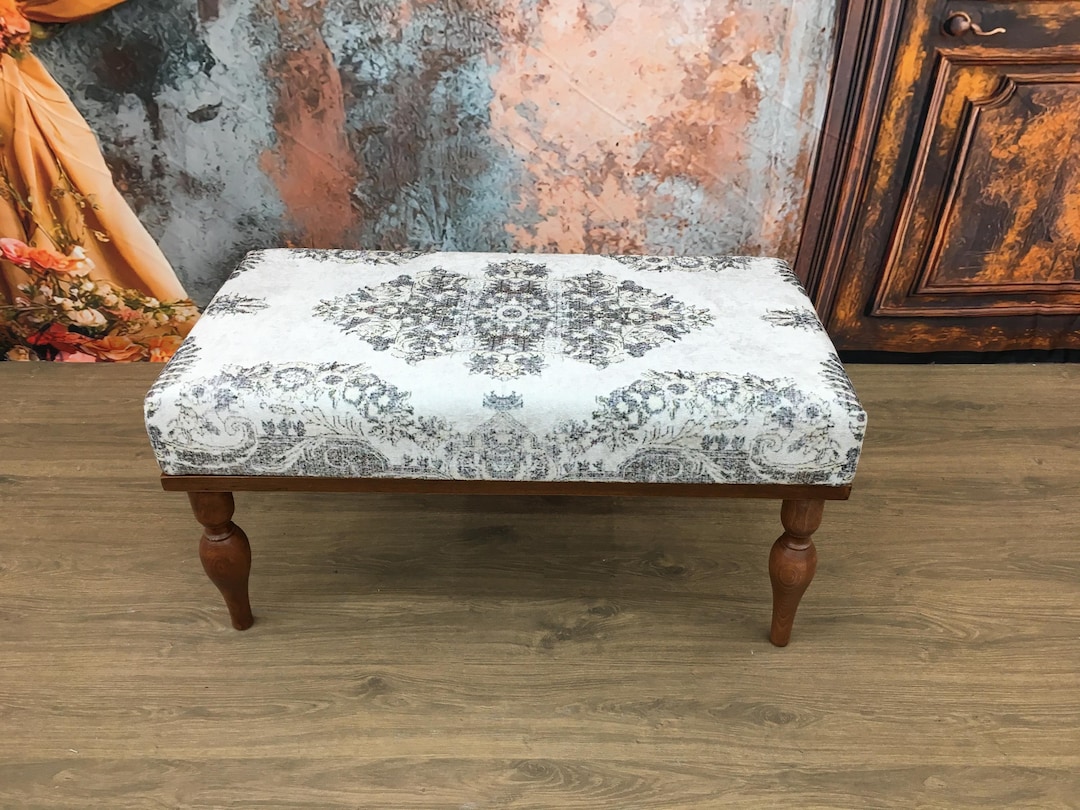 Boho Piano Bench, Living Room Bench, Coffee Table Bench, Upholstered ...