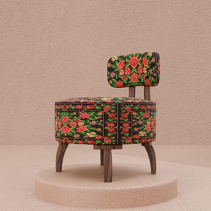 Rose Pattern Chair, Designer Furniture Chair, Elegant Lounge Chair ...