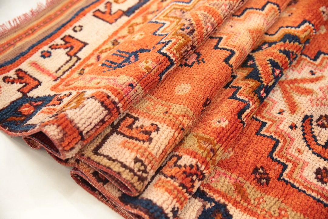 Pictorial Rug, Long Size Rug, Soft Pile Wool Rug, Herki Runner Rug ...