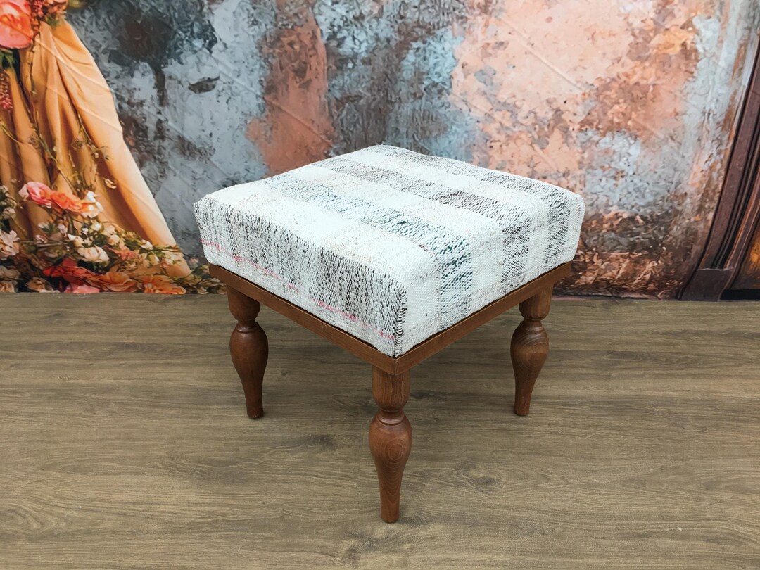 Dressing Table Stool, Foot Rest Stool, Kilim Rug Stool, Portable Stool ...