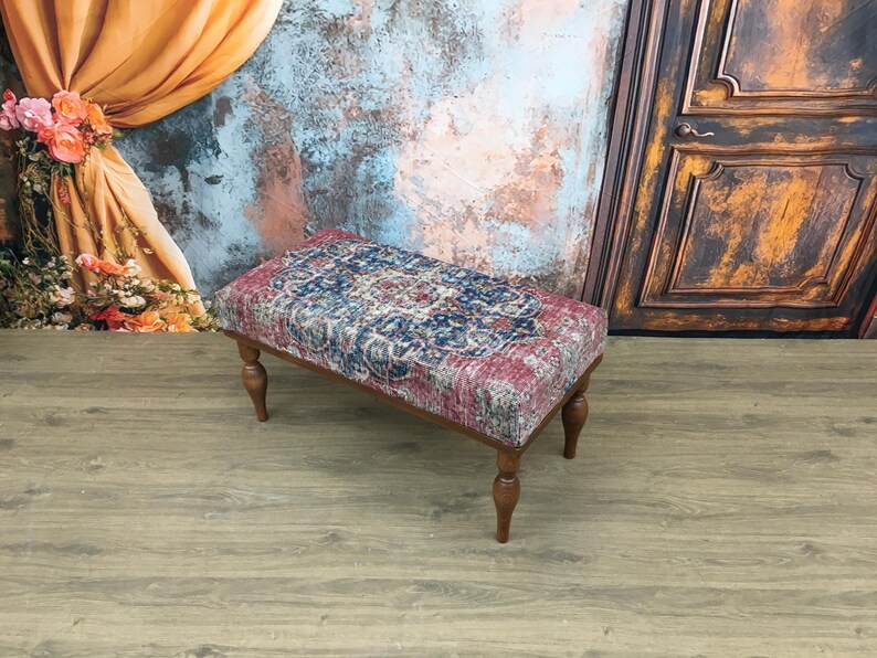 Mudroom Bench, Dressing Table Bench, Retro Bench, Turkish Rug Bench ...