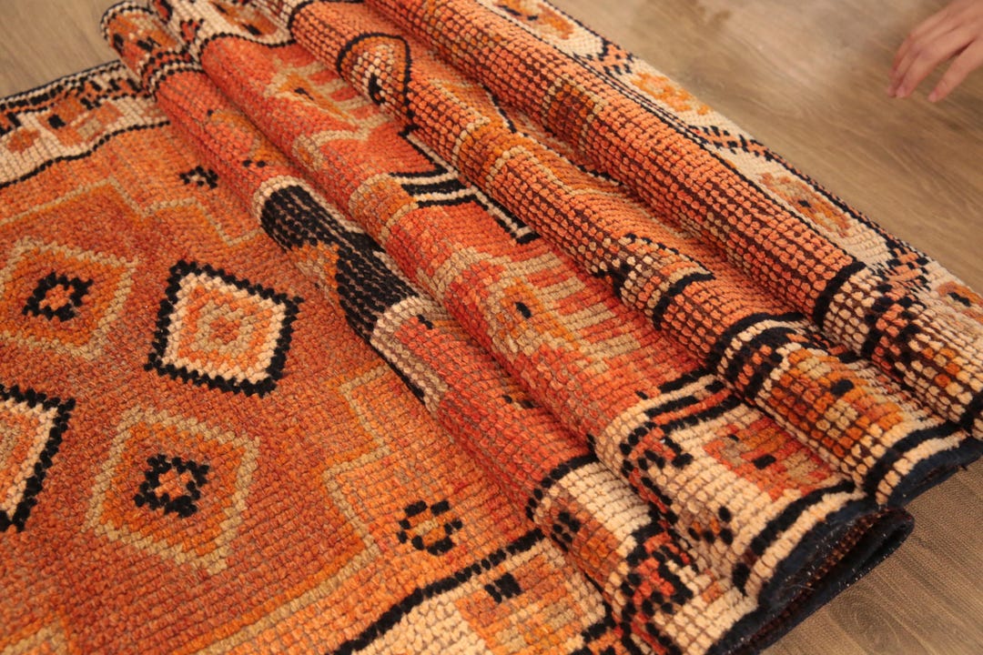 Animal Figure Rug, Pictorial Rug, Illustrated Rug, Herki Runner Rug ...