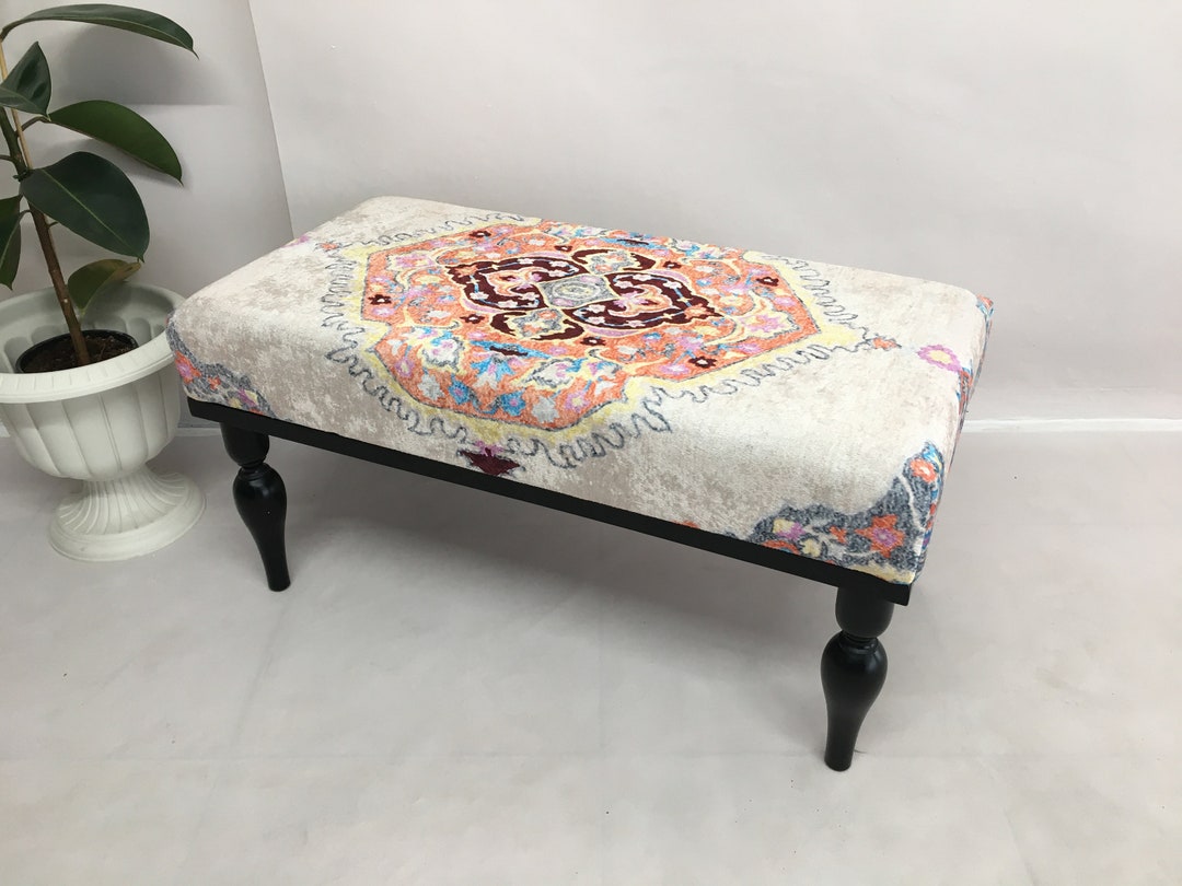 Dressing Table Bench, Cozy Bench, Sitting Bench, Boho Decor Bench ...
