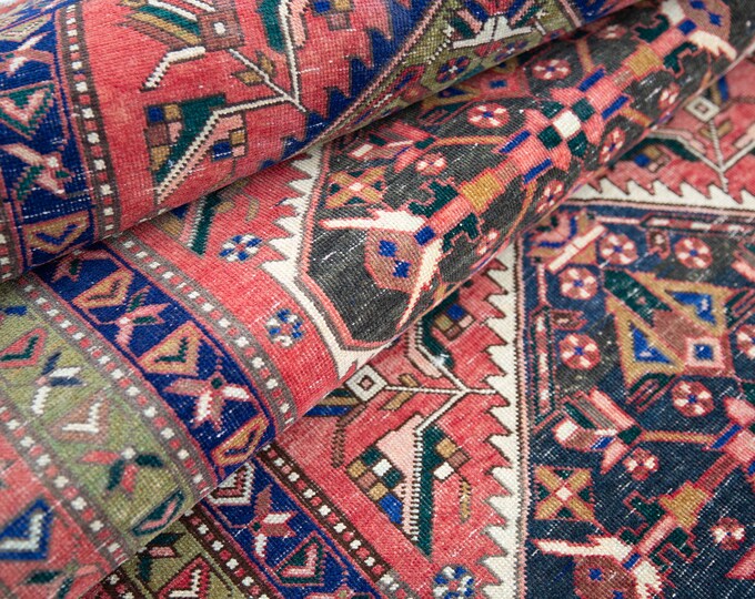 Oriental Pink Rug Bohemian Wool Rug Corridor Rug Turkish - Etsy