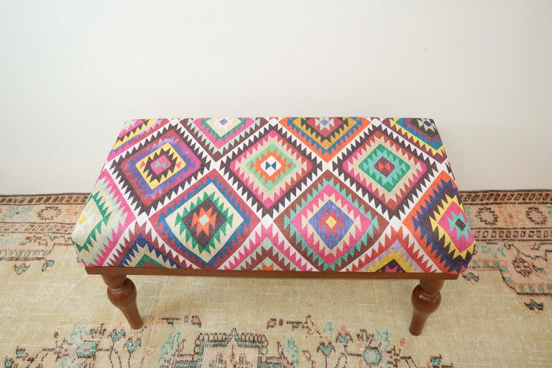 Dressing Bench Trippy Bench Piano Bench Upholstered Bench - Etsy