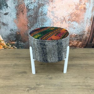 Ottoman for Bedroom, Primitive Bench, Tripod Bench, Footstool Bench ...