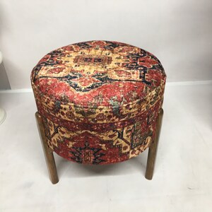 Round Stool, Bean Bag Ottoman, Footrest Stool, Sofa Stool, Padded Stool ...