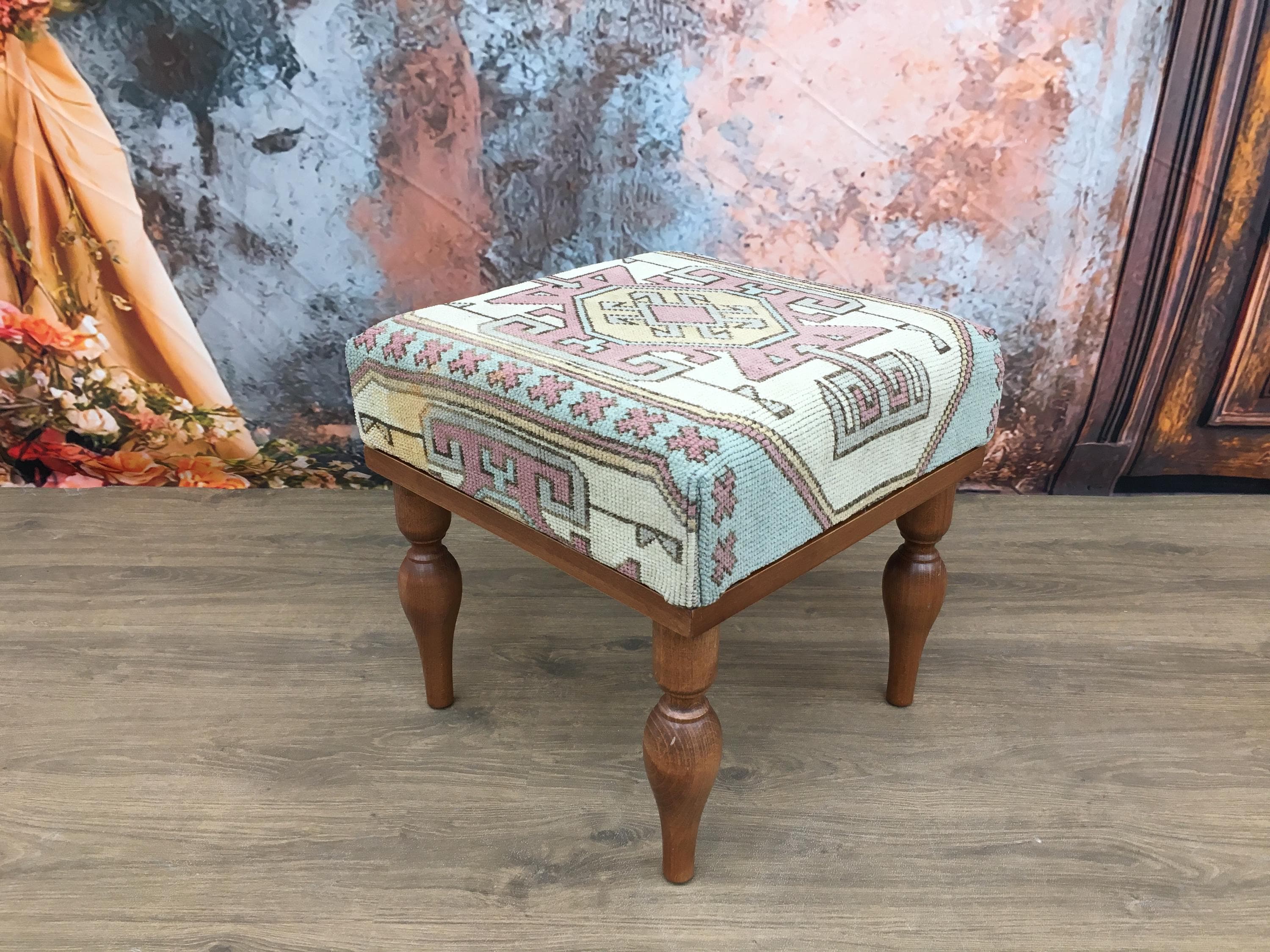 Bean Bag Bench, Vintage Rug Bench, Portable Bench, Fireside Bench ...