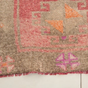 Blush Pink Rug, Handmade Herki Rug, Aisle Runner Rug, Ethnic Rug, Soft ...