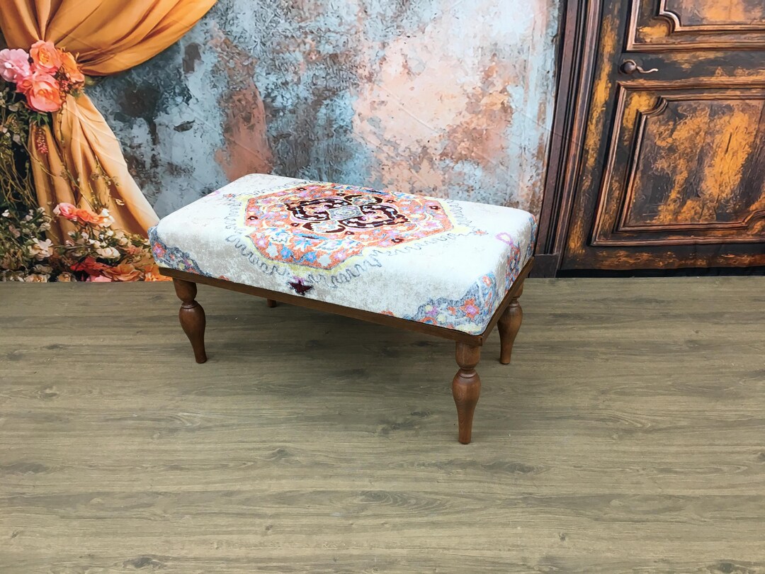 Dressing Table Bench, Cozy Bench, Sitting Bench, Boho Decor Bench ...