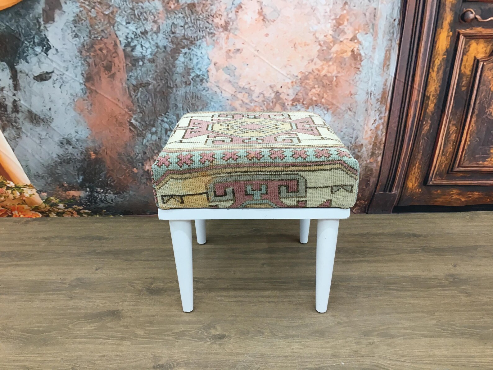 Bean Bag Bench, Vintage Rug Bench, Portable Bench, Fireside Bench ...