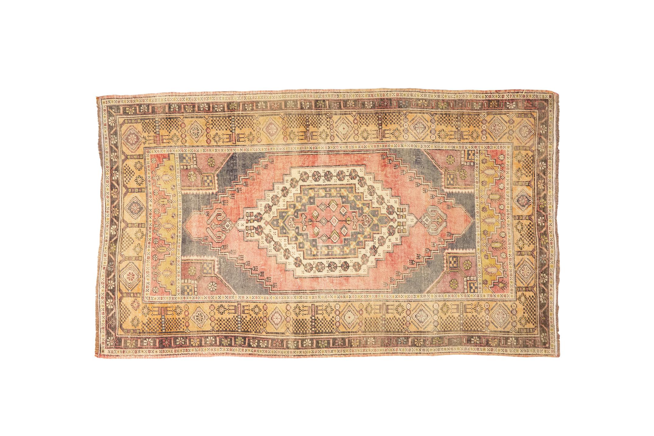 Faded Color Rug, Utility Medium Rug, Vintage Rug, Primitive Rug ...