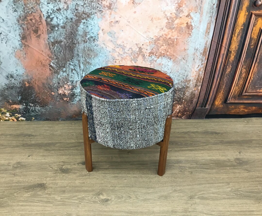 Ottoman for Bedroom, Primitive Bench, Tripod Bench, Footstool Bench ...