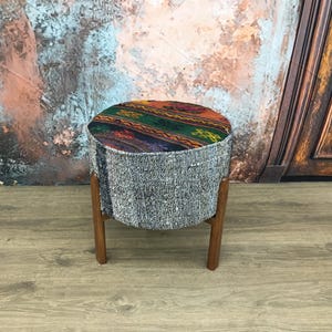 Ottoman for Bedroom, Primitive Bench, Tripod Bench, Footstool Bench ...