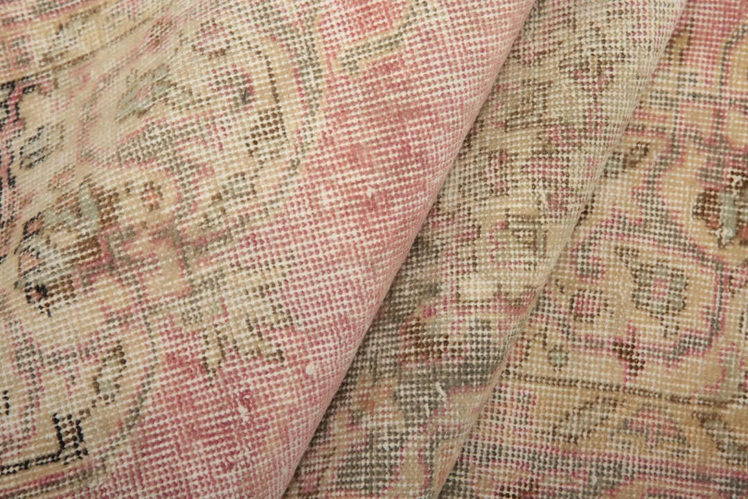 Oriental Pink Rug, Bohemian Wool Rug, Corridor Rug, Turkish Vintage Rug ...