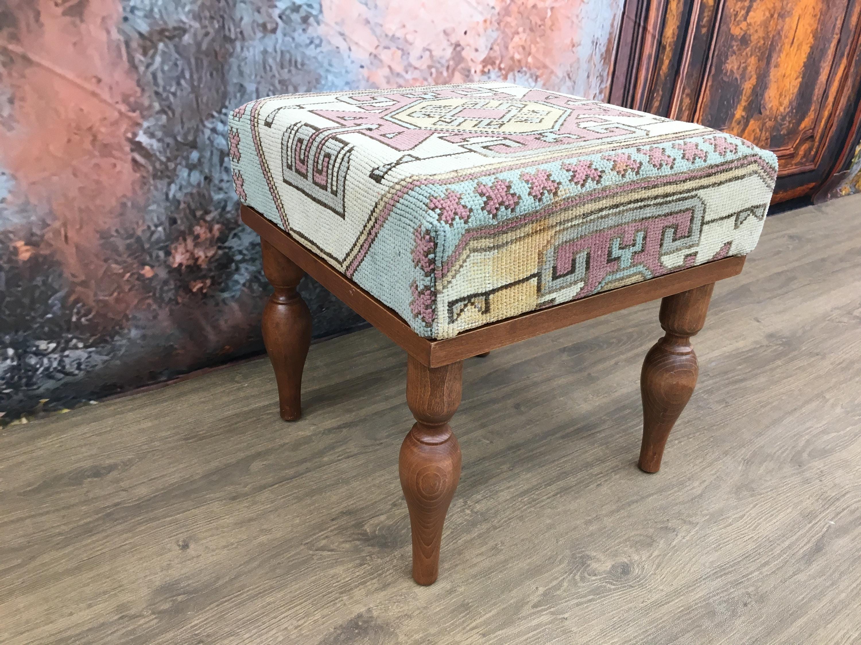 Bean Bag Bench, Vintage Rug Bench, Portable Bench, Fireside Bench ...