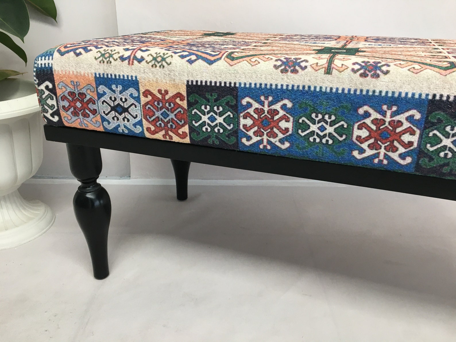Bench for Bedroom, Boho Piano Bench, Footstool Bench, Dining Table ...