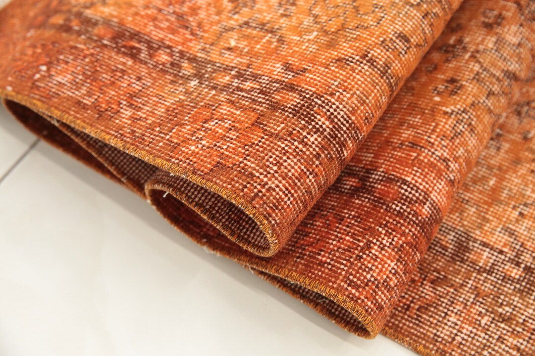 Rust Color Rug, Vernal Rug, Lobby Rug, Bohemian Rug, Overdyed Rug ...