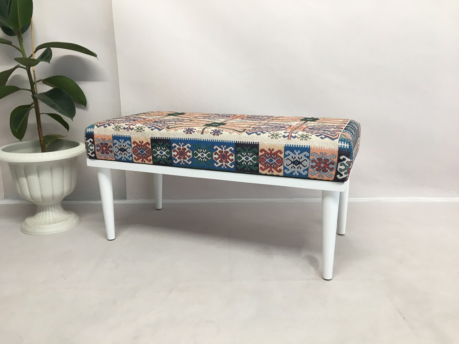 Bench for Bedroom, Boho Piano Bench, Footstool Bench, Dining Table ...