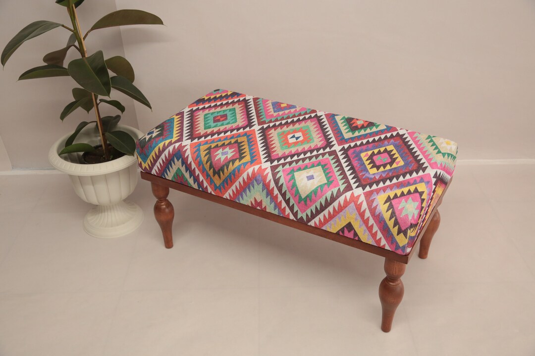 Dressing Bench Trippy Bench Piano Bench Upholstered Bench - Etsy