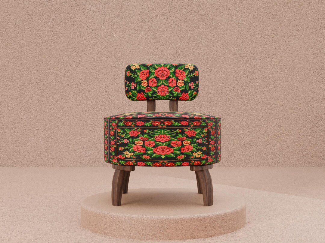 Rose Pattern Chair, Designer Furniture Chair, Elegant Lounge Chair ...