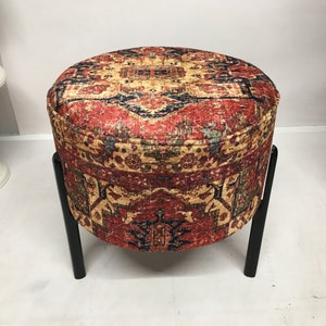 Round Stool, Bean Bag Ottoman, Footrest Stool, Sofa Stool, Padded Stool ...