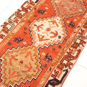 Pictorial Rug, Long Size Rug, Soft Pile Wool Rug, Herki Runner Rug ...