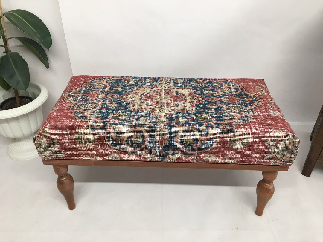 Mudroom Bench, Dressing Table Bench, Retro Bench, Turkish Rug Bench ...