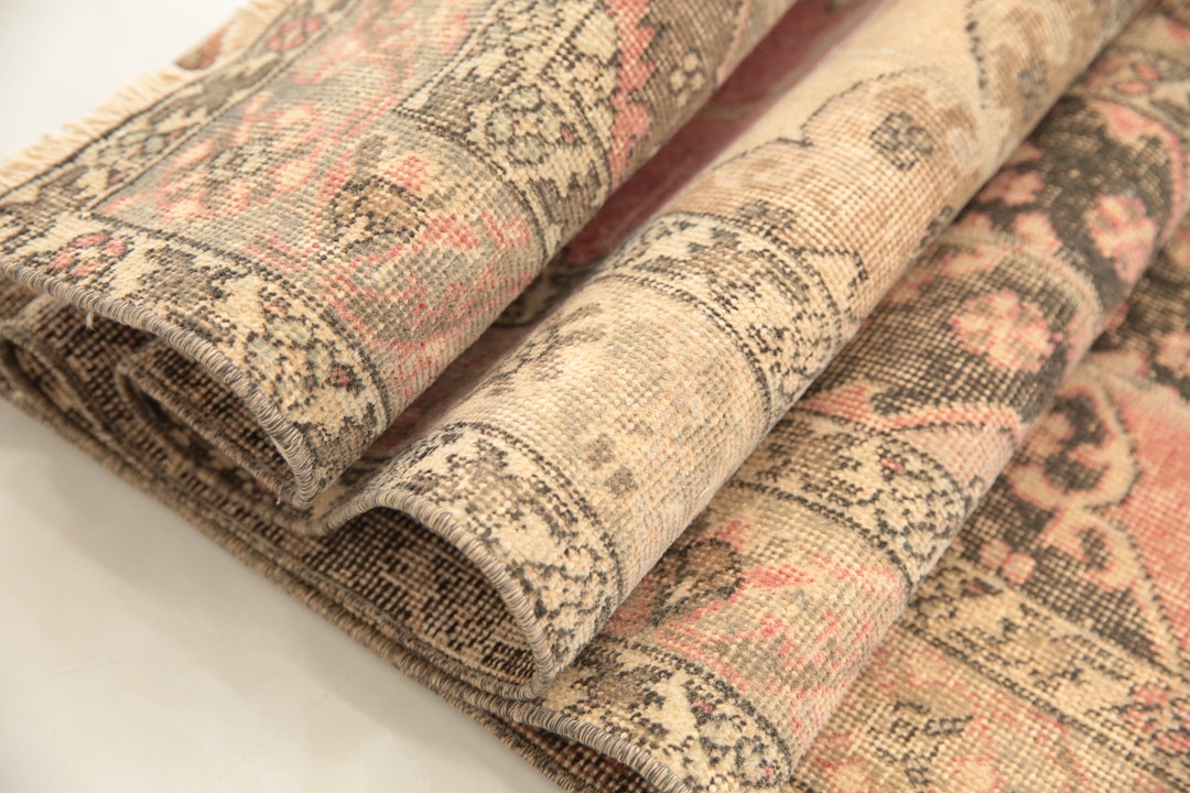 Low Pile Wool Rug, Narrow Rug, Stair Steps Rug, Patchwork Rug, Oriental ...