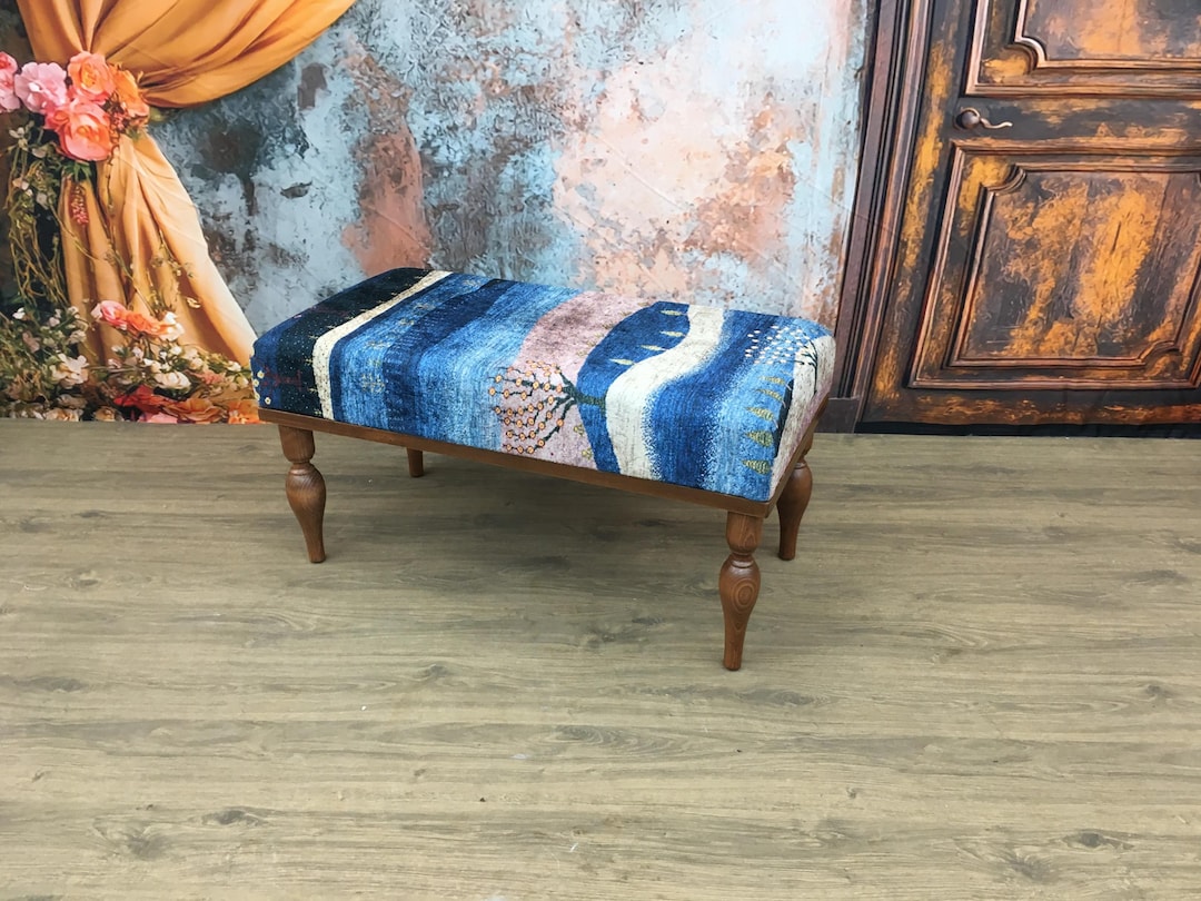 Vanity Bench, Boho Decor Bench, Bedroom Bench, Sitting Bench, Cozy ...